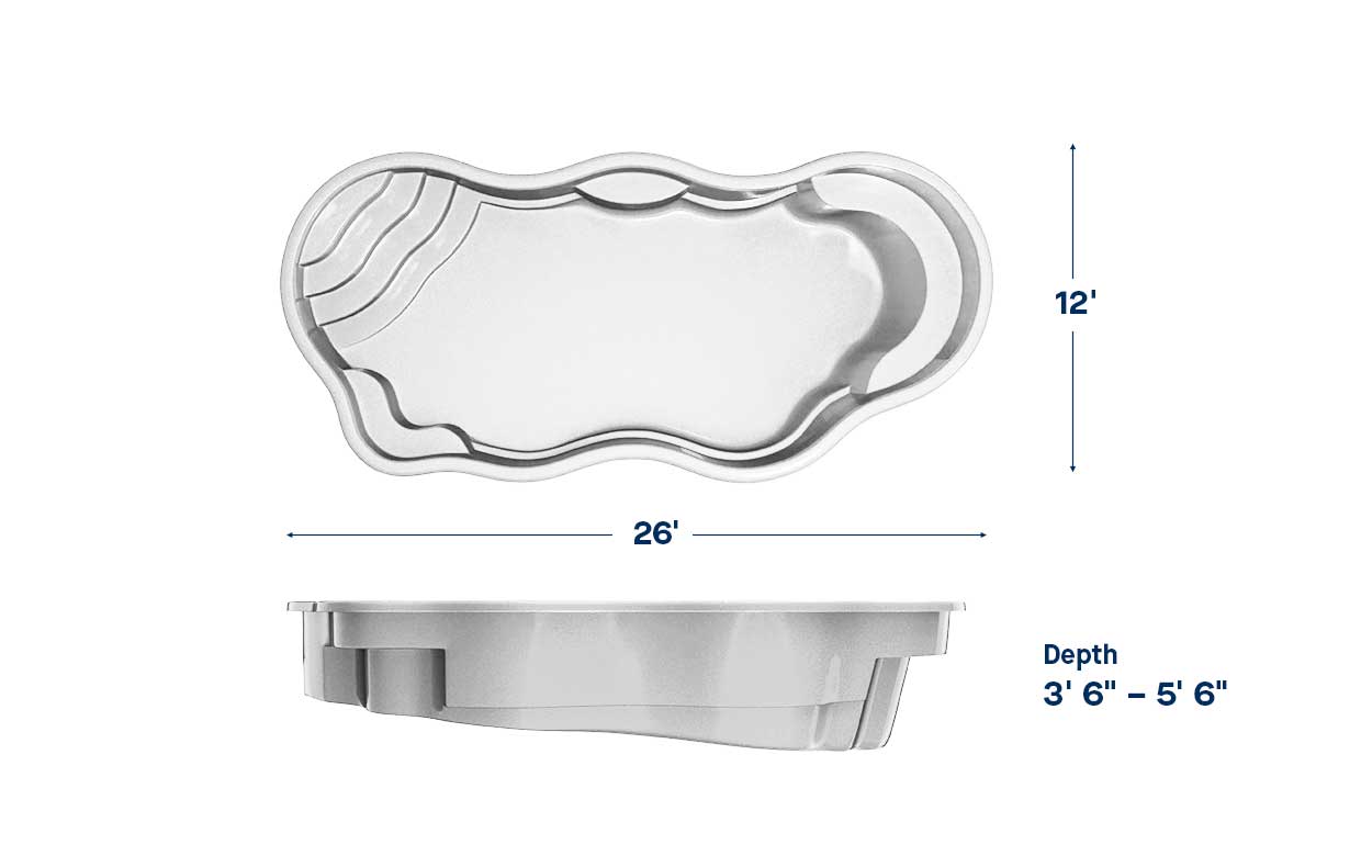 Bermuda 12' x 26' Model Pool | Latham Pool