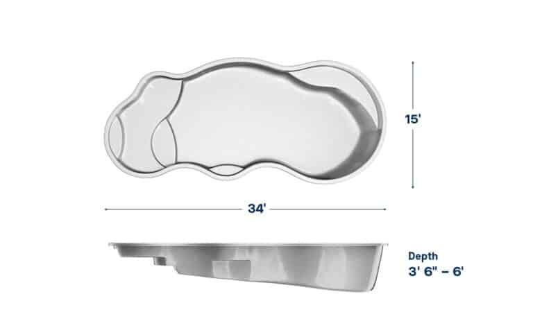 Fiji Pool 15' x 34' Model | Latham Pool
