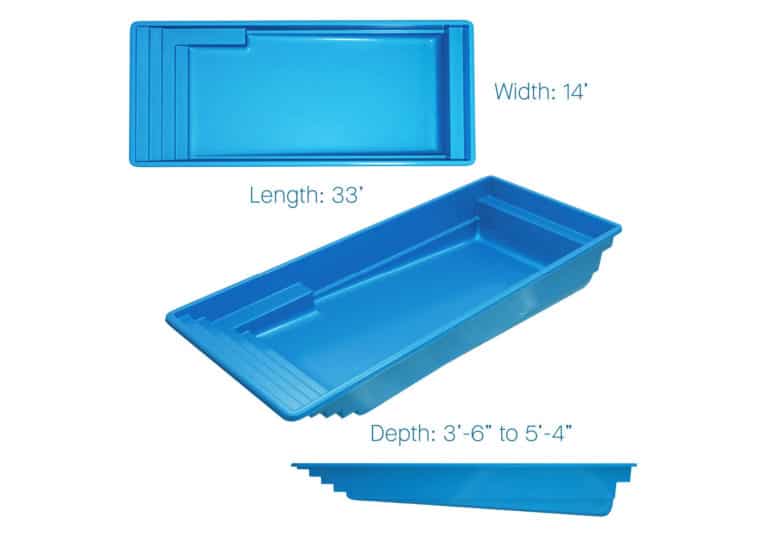Claremont 14' x 33' Model Pool | Latham Pool