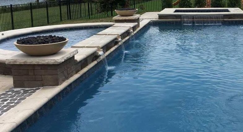 Rectangular Fiberglass Pool With Tanning Ledge - Glass Designs