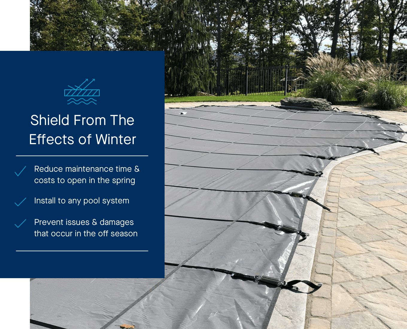 Solid & Mesh Winter Safety Pool Covers - Latham Pool