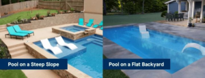Building an Inground Pool on a Slope or Hill - Latham Pool