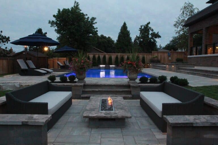10 Poolside Backyard Fire Pit Ideas | Latham Pool