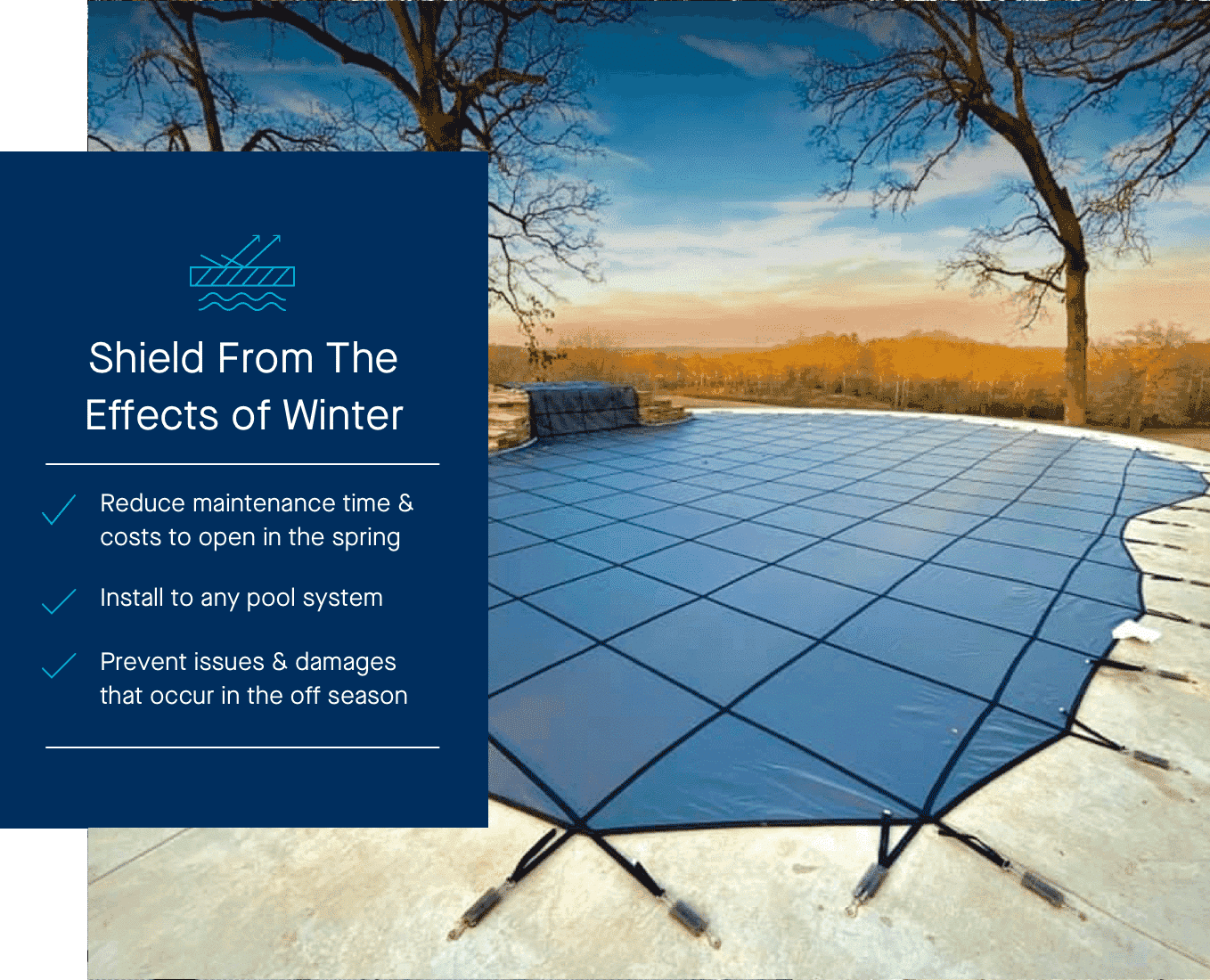 Solid & Mesh Winter Safety Covers - Latham Pool