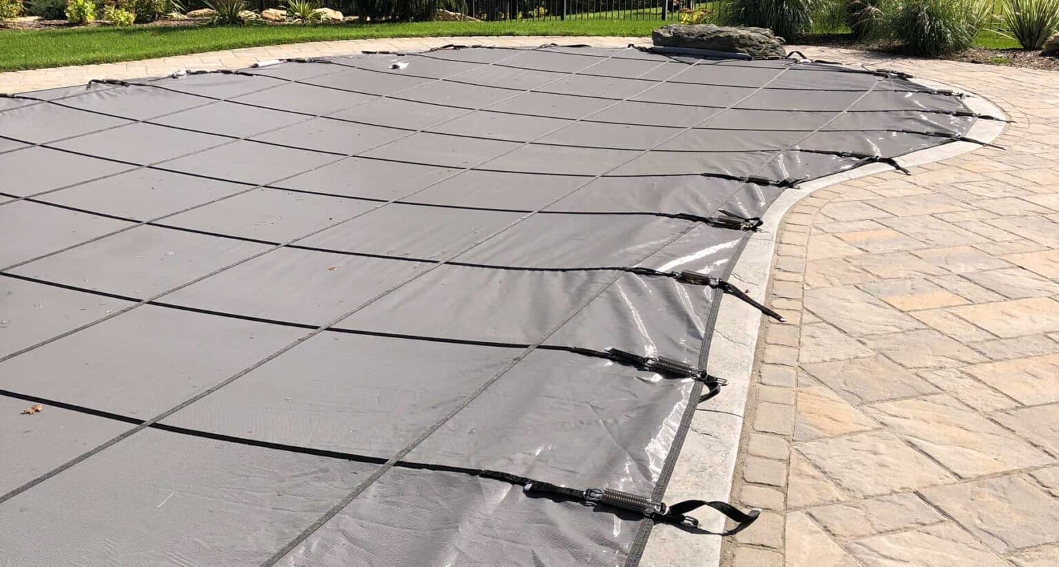 Solid & Mesh Winter Safety Covers - Latham Pool