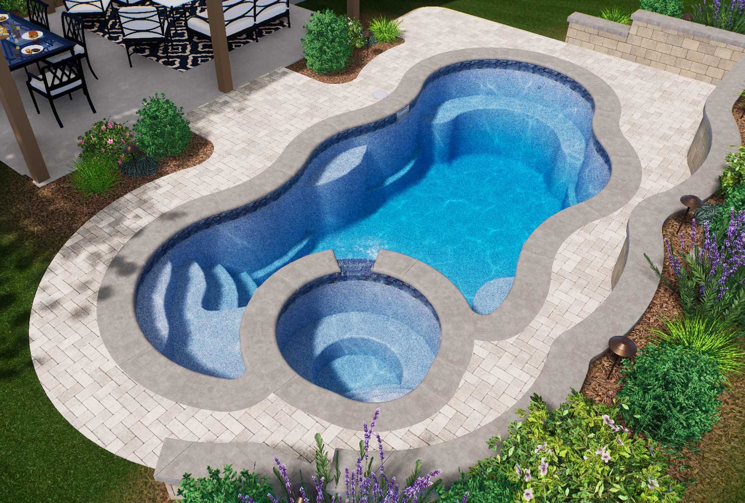 Bermuda 12' x 26' Deluxe Model Pool | Latham Pool